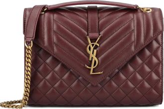 Saint Laurent Schultertasche in Kuvertform mit Matelass&eacute;-Logo - Rot