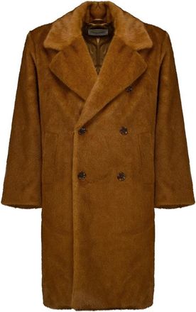 Dr&ocirc;le de Monsieur Mantel aus Kunstpelz mit doppelreihiger Knopfleiste - - Coats - Herren - Braun - XS