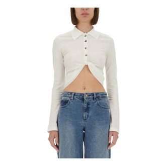 Courr&egrave;ges Femme, Tops, Blanc, Taille: 40 FR Polo Chemises