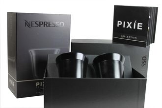 Nespresso Pixie Espresso Ristretto Metall Becher Tasse