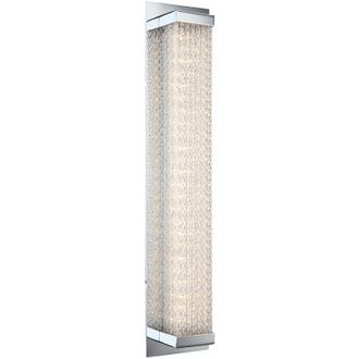 Globo Lighting Applique led lampe de cage descalier lampe de salon verre chrome applique murale, 12W 1020lm blanc chaud, LxH 10x47,5 cm Globo 46633-3