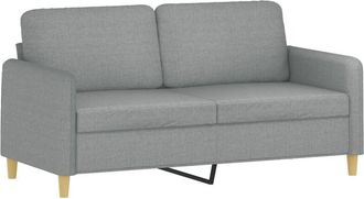 vidaXL 2-Sitzer-Sofa Hellgrau 140 cm Stoff vidaXL