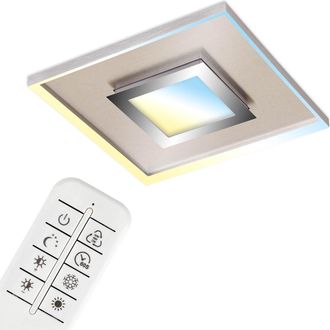 Briloner LED Deckenlampe mit Fernbedienung, einstellbar von warmweiß bis kaltweiß, Mittellicht, LED Lampe, Deckenleuchte, Wohnzimmerlampe, Schlafzimmerlampe, K