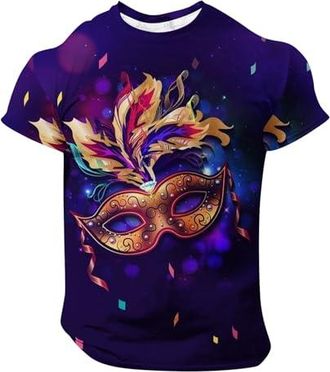 Generic Chemises de carnaval pour homme - Chemises de f&ecirc;te hawa&iuml;enne - Doux et confortable - Coupe ajust&eacute;e - Imprim&eacute; tendance - Festival - En &eacute;lasthanne, C-bl