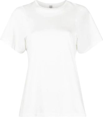 Toteme Curved Seam Tee - - Tops - Damen - Wei&szlig; - S