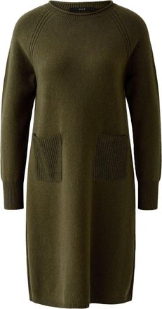 Oui Damen Strickkleid gerade geschnitten Uni