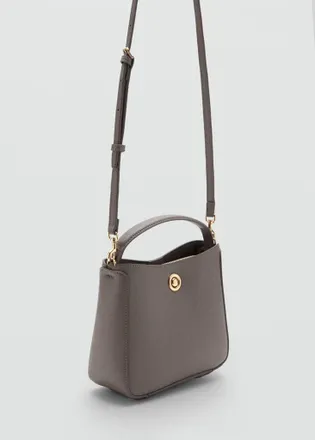 Mango Sac seau petit d&eacute;tail m&eacute;tallique marron clair/pastel - Femme - Taille unique - MANGO