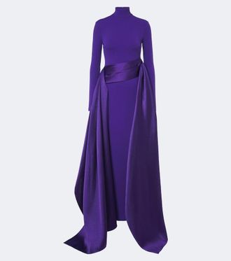 Solace London Robe Olivia aus Cr&ecirc;pe mit Satin