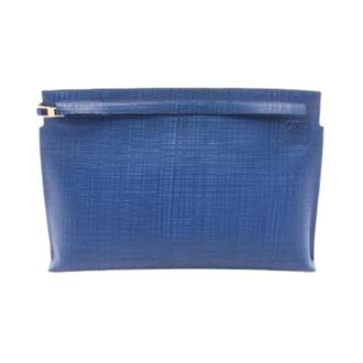 Loewe Pre-owned T Pouch Sac bandouli&egrave;re en lin - Femme - Pre-owned - Bleu - Taille: ONE Size