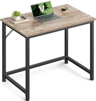 Vasagle Tisch, Computertisch, B&uuml;rotisch, 80 x 50 x 76 cm, f&uuml;r Arbeitszimmer, Schlafzimmer, Wohnzimmer, Greige meliert-tintenschwarz LWD038B02V1
