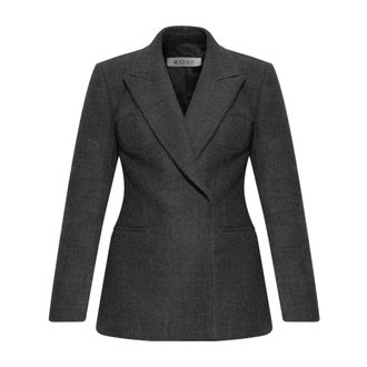 R&oacute;he Wollblazer mit Einzelschlitz - - Jackets - Damen - Grau - S