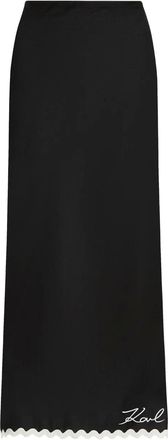 Karl Lagerfeld chemise à bandes festonnées - Noir