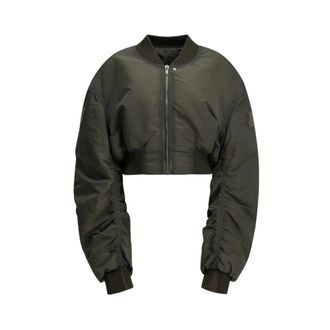 Rick Owens Secchia Cropped Flight - Femme - Vestes - Vert - Taille: 40 FR