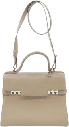 Delvaux Sac Temp&ecirc;te en cuir de veau souple Pre-owned - Femme - Pre-owned - Beige - Taille: ONE Size