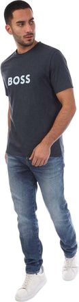 HUGO BOSS T-Shirt f&uuml;r Herren, Baumwolle, Regul&auml;r (Marine)
