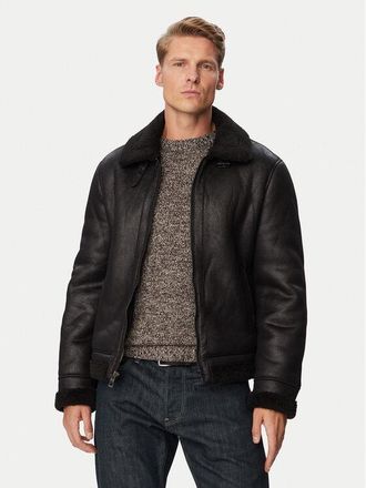 Guess Kunstfellmantel M6BL40 W4152 Schwarz Regular Fit