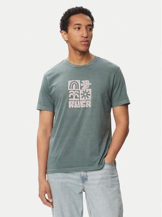 Rvca T-Shirt Mosaic 23A351543 Dunkelblau Regular Fit