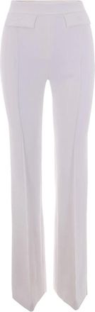 Elisabetta Franchi Femme, Pantalons, Beige, Taille: 40 FR Pantalon &Eacute;vas&eacute; Orn&eacute;