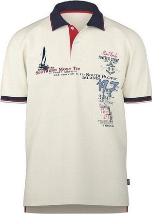Trigema Poloshirt TRIGEMA Polo Shirt mit Maritimem Print (1-tlg)