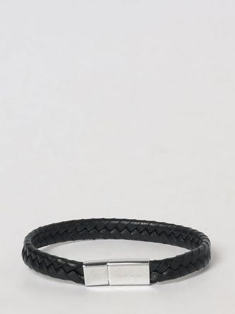 Paul Smith Bracelet en cuir tress&eacute; avec fermoir magn&eacute;tique et logo grav&eacute;