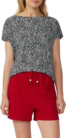 s.Oliver Fließendes T-Shirt aus Viskosemix mit All-Over-Muster