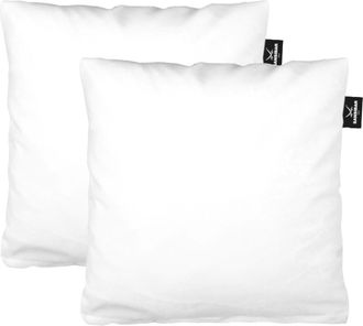 Sansibar Uni Jersey Kissenhülle, 40x40 cm, mit edlem Fähnchen am Steg, Sylt, Jersey, Perfekter, faltenfreier Sitz, Antipilling Ausrüstung (40x40 cm, weiß, 2)