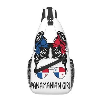 Generic Femmes Panam&eacute;ennes Aux Cheveux En D&eacute;sordre Et Lunettes De Soleil Panama Pride Sac &Agrave; Bandouli&egrave;re Pratique Pochette Epaule L&eacute;ger Sac Poitrine Pour Rando