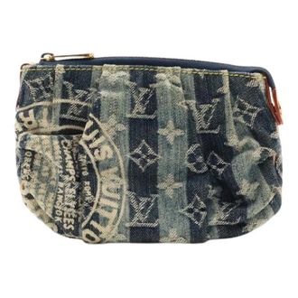 Louis Vuitton Pre-owned Monogram Denim Pouch - - Pre-owned - Damen - Blau - ONE SIZE