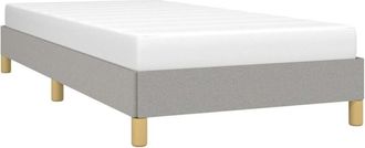 vidaXL Cadre de lit Gris clair 90x200 cm Tissu