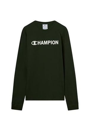 Champion Legacy T-Shirt &agrave; Manches Longues pour Homme Motif Graphique Vert Taille L, Vert, L