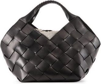 Dragon Diffusion Sac panier tress&eacute; BOTTEGHE en cuir