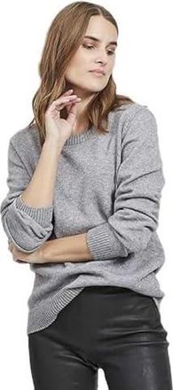Vila Pull en Maille VIRIL - Col Rond Medium Grey Melange XL Medium Grey Melange XL
