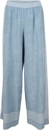 Ermanno Scervino Femme, Pantalons, Bleu, Taille: 38 FR Pantalon Palazzo