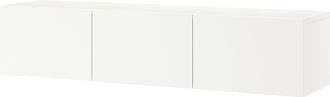 IKEA Ikea BESTÅ TV-Bank mit Türen, 180 x 42 x 38 cm, Weiß/Lappviken Weiß