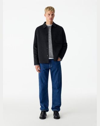 Arket Doubleface-Overshirt Aus Wollmischung -Blau
