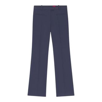 HUGO BOSS Femme, Pantalons, Bleu, Taille: 38 FR Wide Pantalons