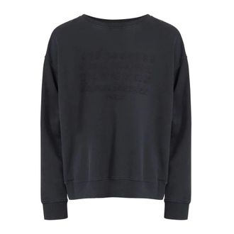 Maison Margiela SweaT-shirt &agrave; col rond avec logo gaufr&eacute; - Homme - Sweatshirts et sweats &agrave; capuche - Noir - Taille: XS