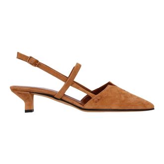 Pomme Dor Femme, Chaussures, Brun, Taille: 38 1/2 EU Slingback en daim avec talon