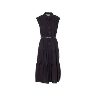 Michael Kors Femme, Robes, Noir, Taille: 38 FR Robe-chemise mi-longue