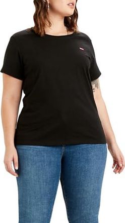 Levi's Plus Size The Perfect Tee T-Shirt Femme, Mineral Black, 2XL