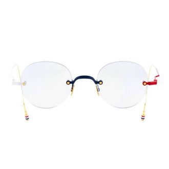 Thom Browne Round Rimless - - Accessories - Damen - Rot - ONE SIZE