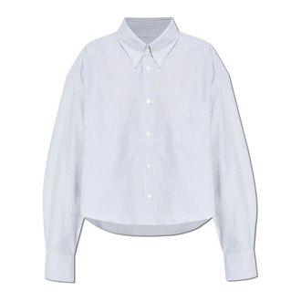 Ami Hemd mit Streifenmuster - - Blouses & Shirts - Damen - Blau - S