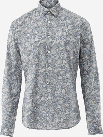 van Laack Baumwollhemd mit Paisley-Muster und Kentkragen, Slim Fit in