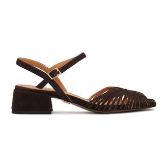 Kazar Kazar Dunkelbraune Wildledersandalen mit feinen Riemen - - Shoes - Damen - Braun - 37 EU