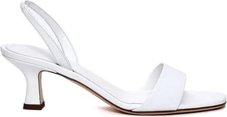 3Juin Sandalen - White Sandal With Strap Heel 55 Mm - Gr. 37,5 (EU) - in Weiß - für Damen
