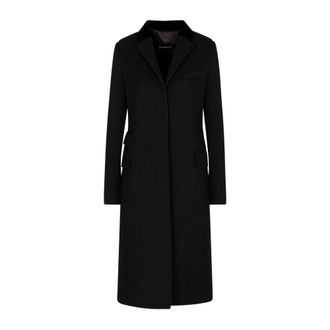 Emporio Armani Femme, Manteaux, Noir, Taille: 40 FR Manteau crois&eacute; en laine