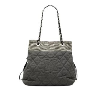 Chanel Pre-owned Quilted Denim Tote - - Pre-owned - Damen - Grau - ONE SIZE