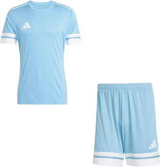 adidas Herren Set Trikot + Hose Squadra 25 Team Light Blue/White XXL