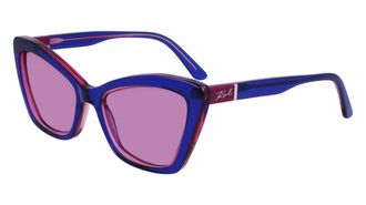 Karl Lagerfeld Karl Lagerfeld KL6105S 424 Blue/Rose Sunglasses Woman Acetato, Cat Eye, 54