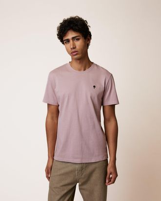 Faguo T-shirt mauve coton recycl&eacute;
